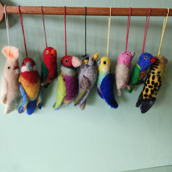 Native Bird Christmas Ornament: Handmade Fair Trade Decoration - Galah ...